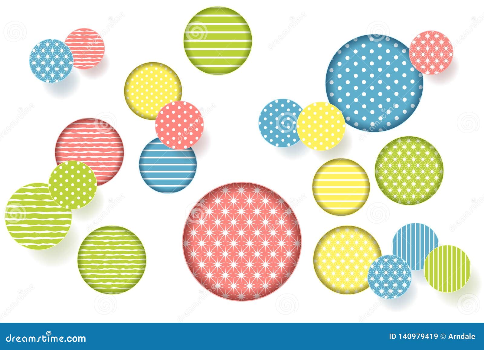 Color Background with Round Decorated Shapes Stock Vector ...