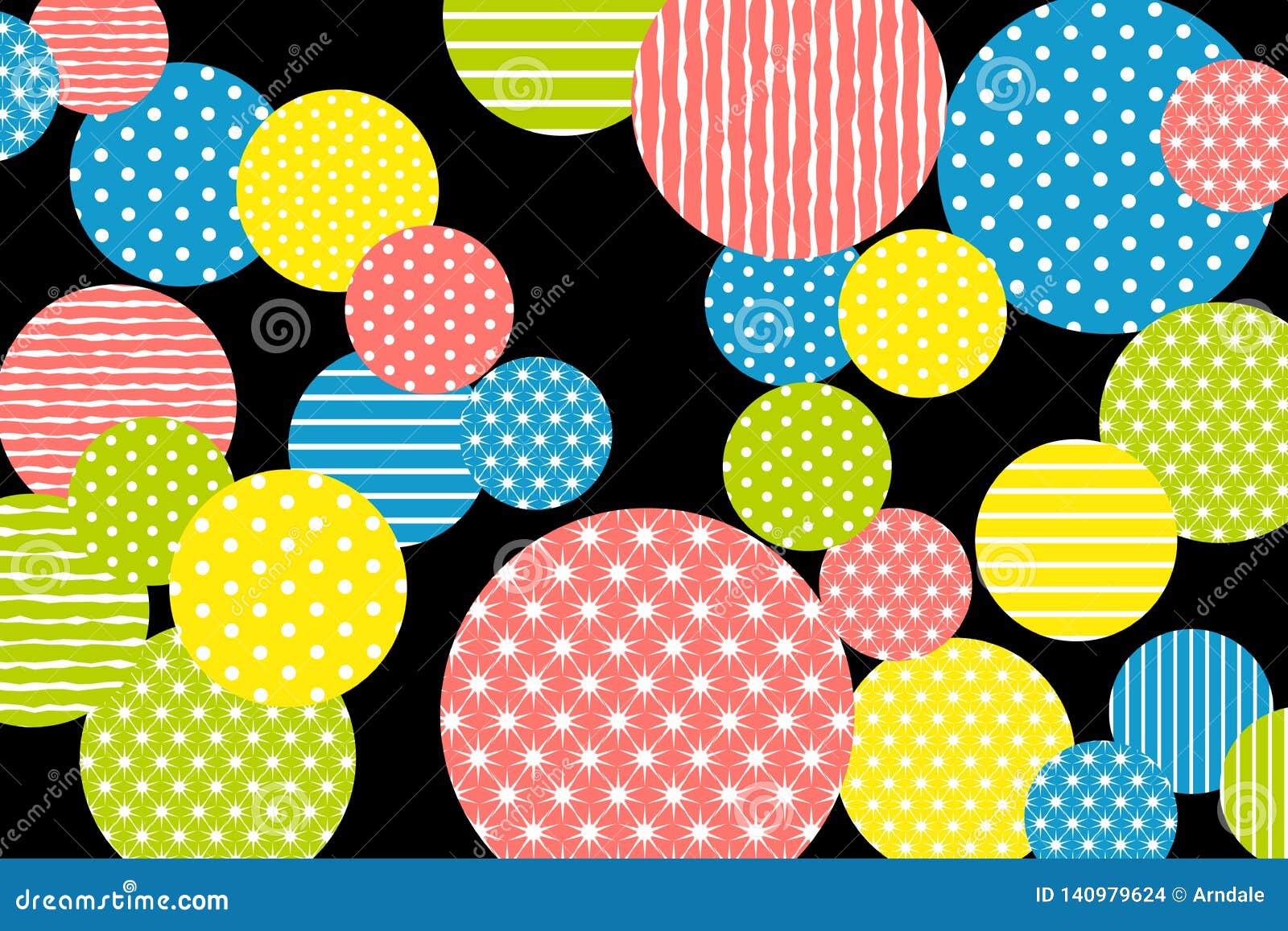Color Background with Round Decorated Shapes Stock Vector ...