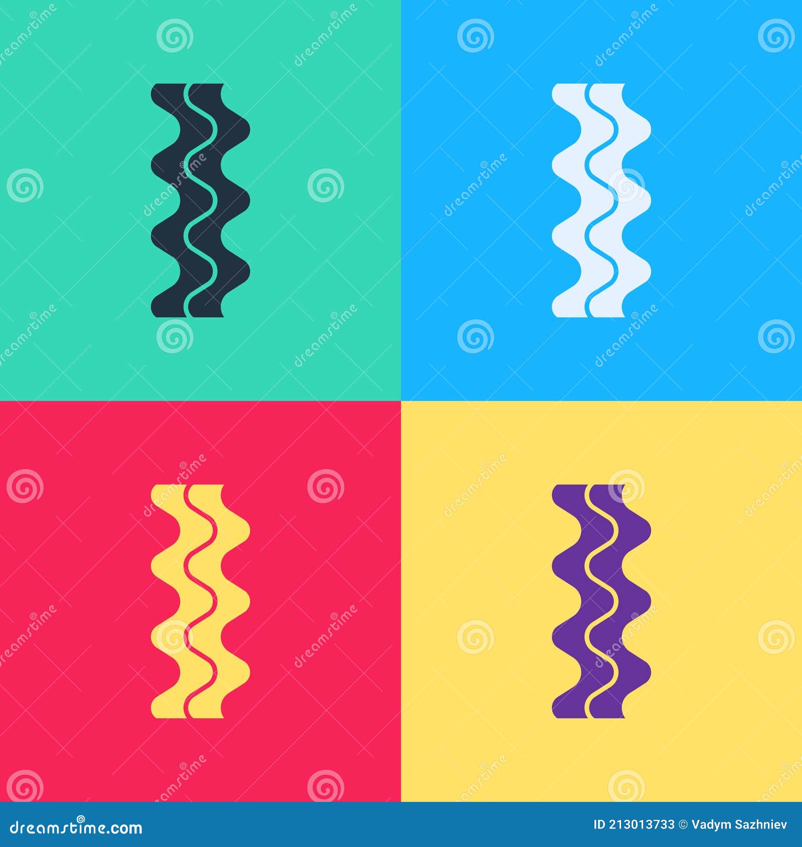 Color Bacon Stripe Icon Isolated on White Background. Abstract Banner ...