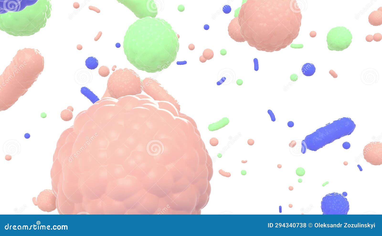 Color Bacteria Colony Microbes Inside Human Gut Lactobacillus in Human ...