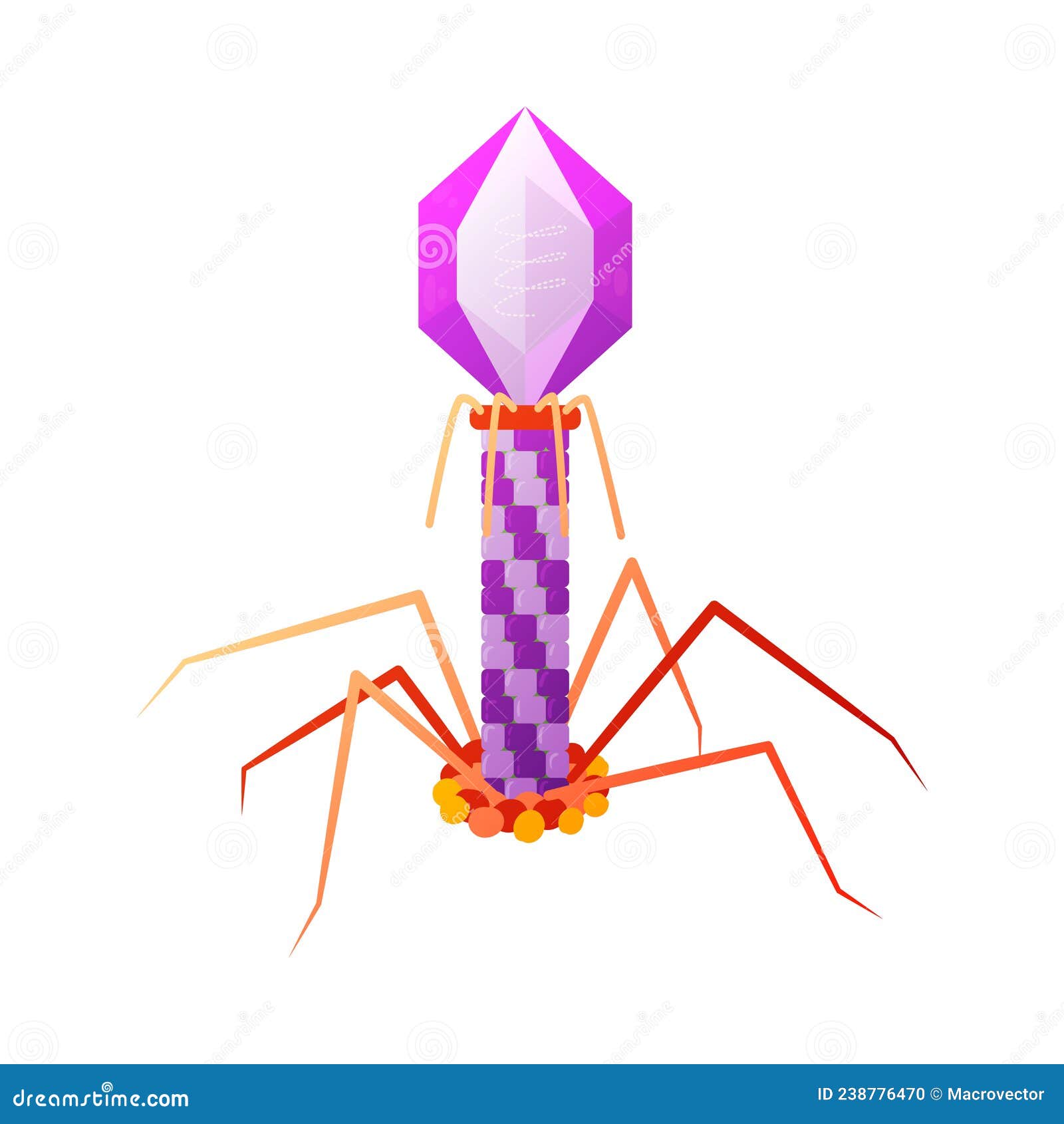 Color Bacteriophage Virus Composition Stock Vector - Illustration of ...