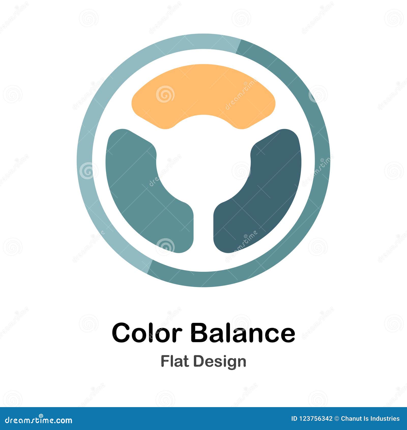 Color Balance Flat Icon stock vector. Illustration of theory - 123756342