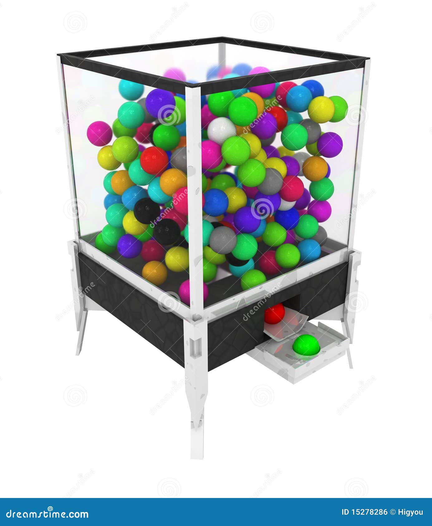Color Ball Box Machine stock illustration. Illustration of vending ...