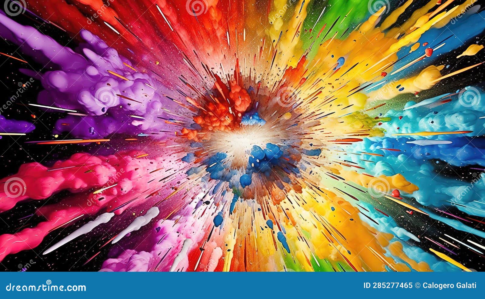 A Color Ball Sphere is Exploding, Modern Wallpaper Design, Ai Generated ...