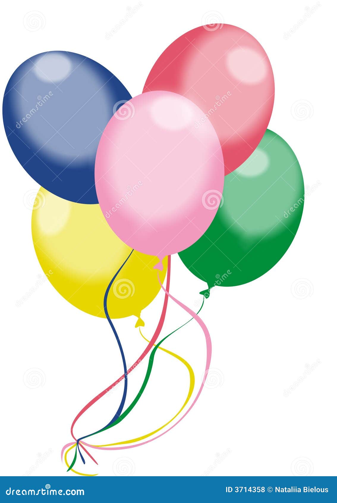 Color Balloons Background Vector Illustration | CartoonDealer.com #78746986