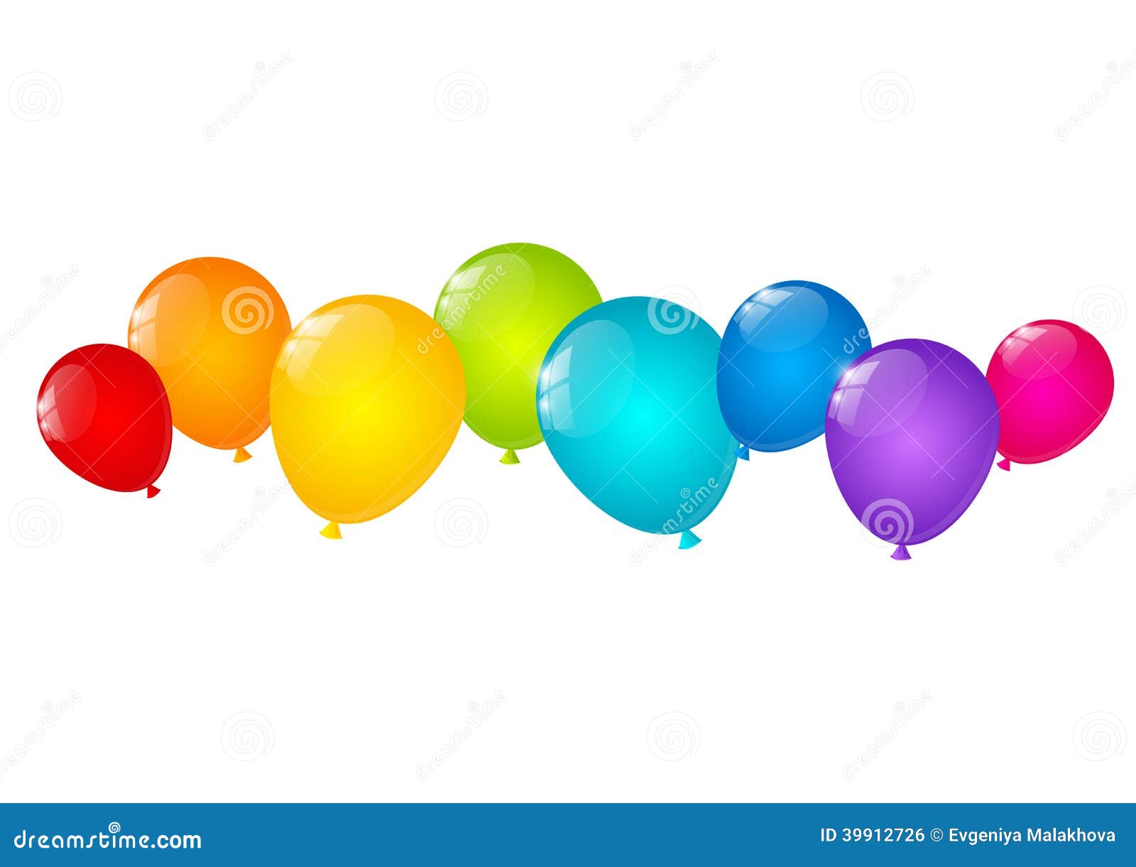 Color Balloons Border for Your Design Stock Vector - Illustration of ...