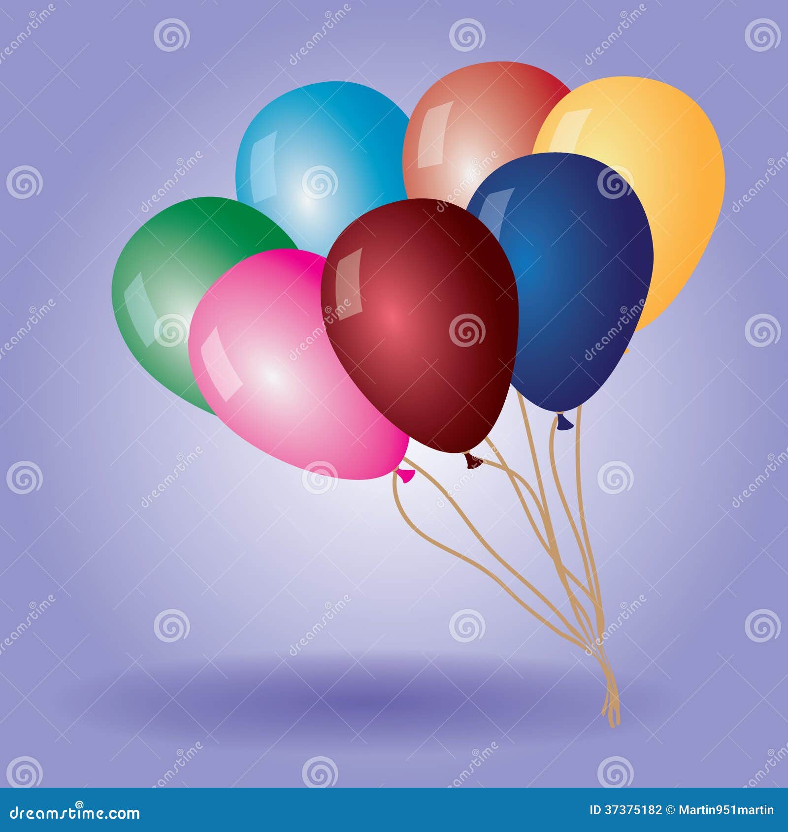 Color balloons with helium stock vector. Illustration of graphic - 37375182