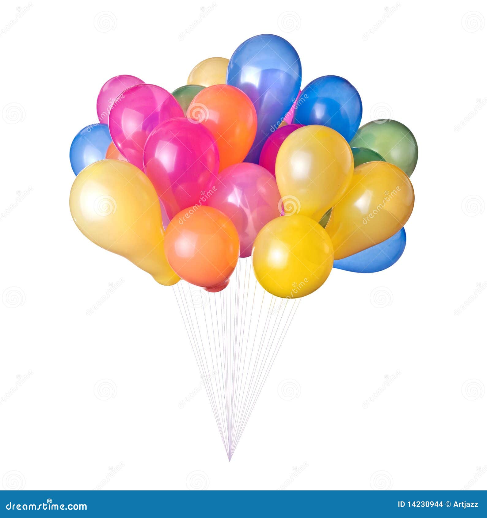 Color balloons isolated stock photo. Image of celebration - 14230944