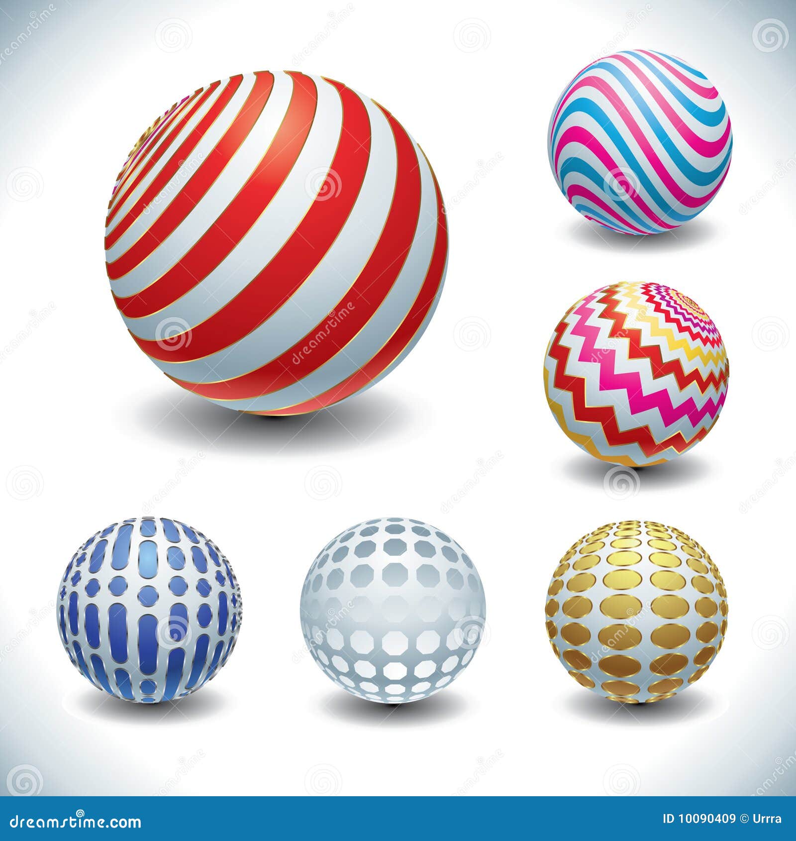 Color balls stock vector. Illustration of shadow, white - 10090409