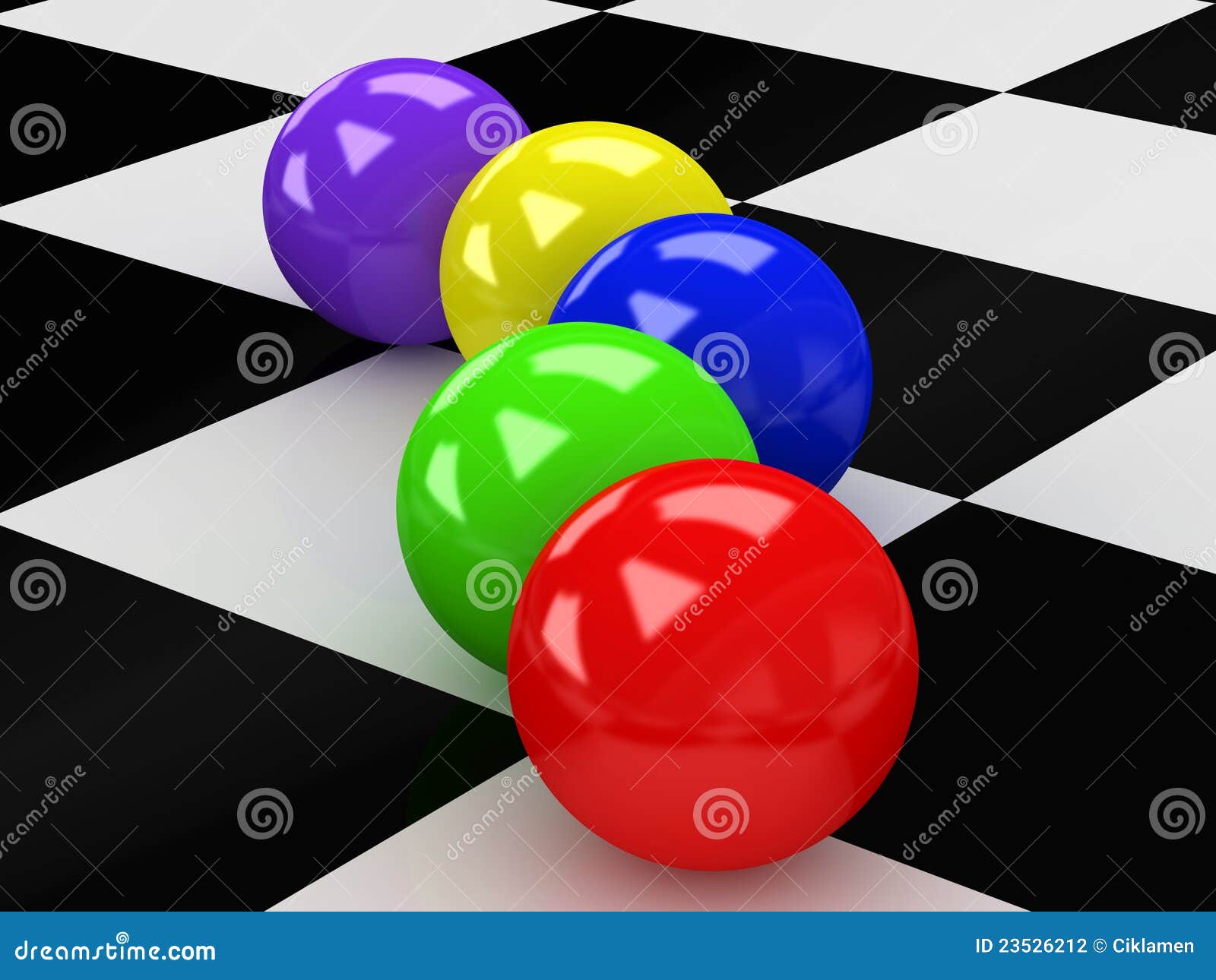 The color balls stock illustration. Illustration of reflection - 23526212