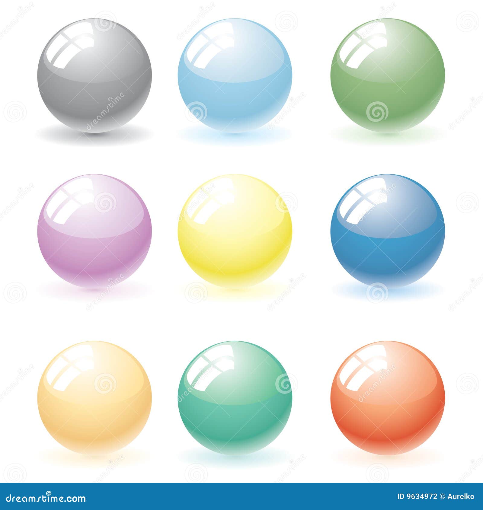 Color balls stock vector. Illustration of graphic, blue - 9634972
