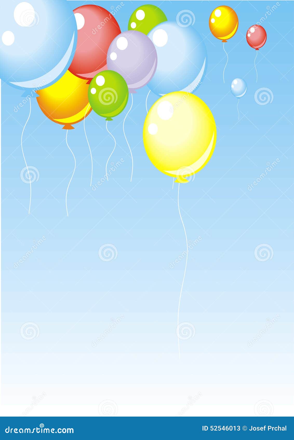 Color Balls on the Blue Sky Stock Vector - Illustration of rubber ...