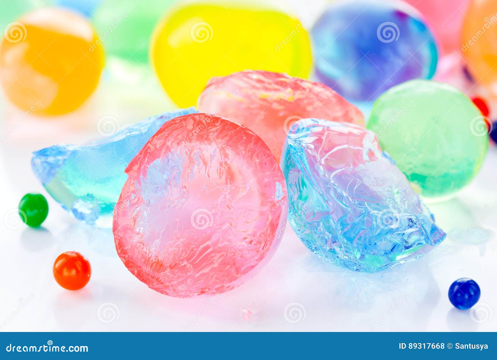 Color Balls, Colored Polymer Gel, Hydrogel Beads Stock Photo - Image of ...