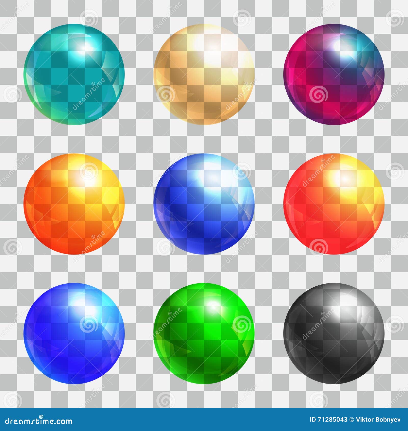 Color balls set stock vector. Illustration of foam, graphic - 71285043