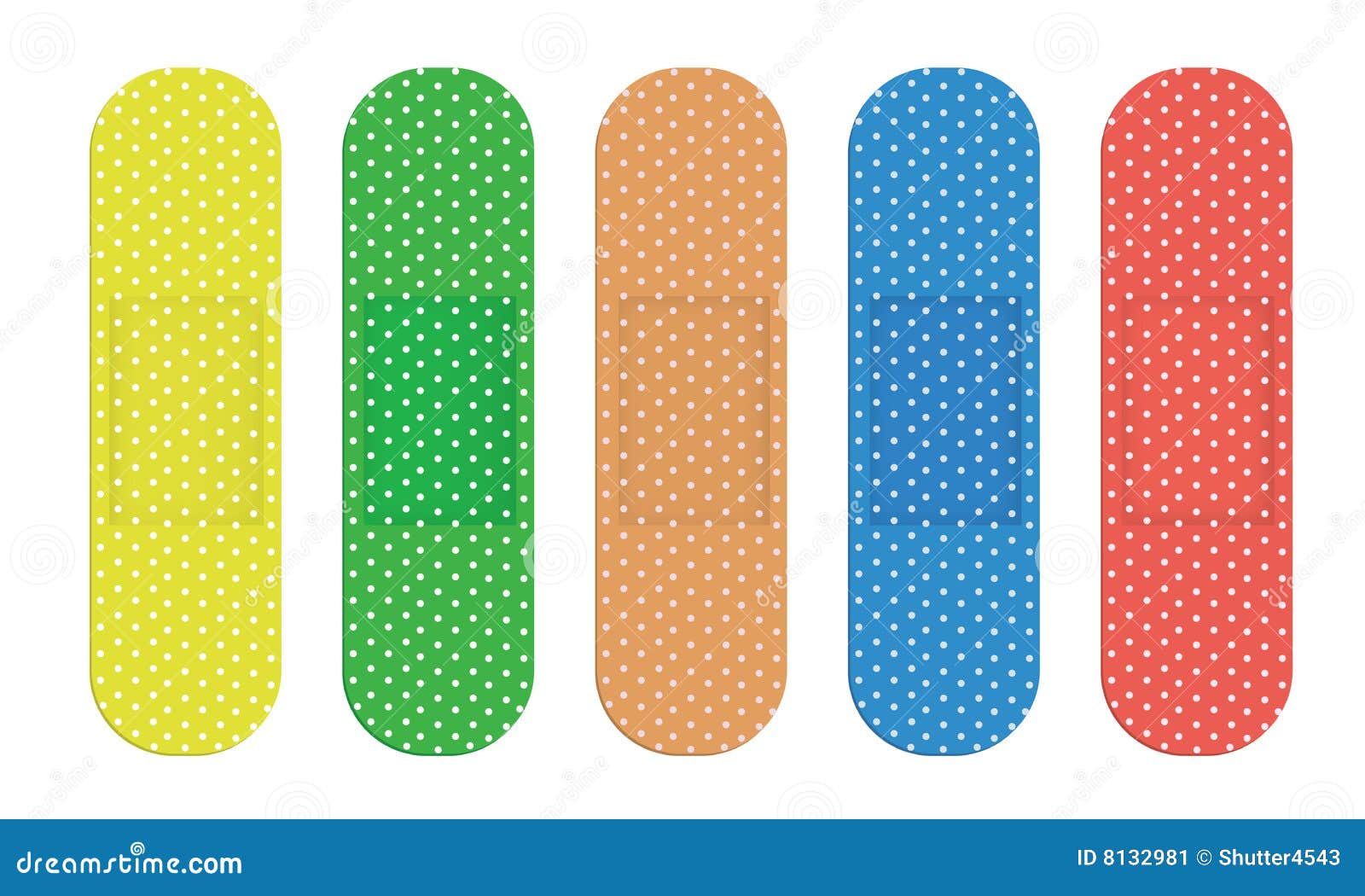 Color Bandages stock vector. Illustration of plaster, adhesive - 8132981
