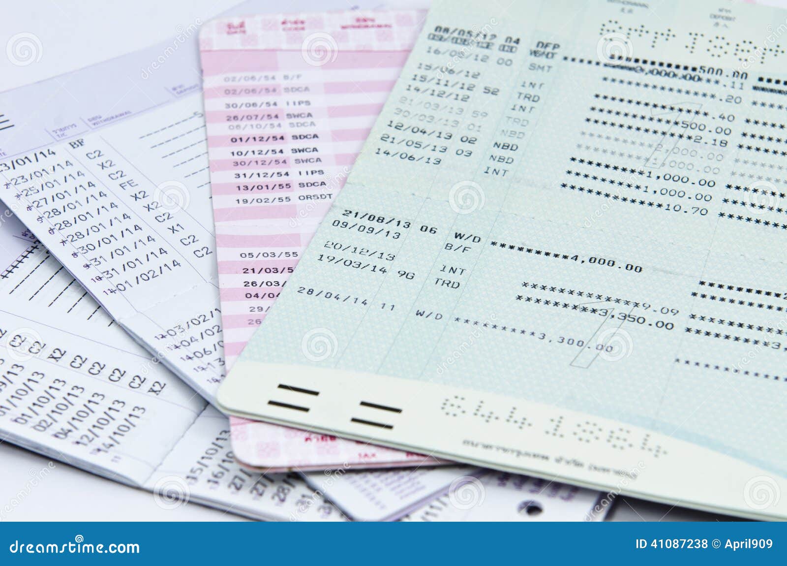 Color of Bank Books or Passbooks Stock Photo - Image of financial ...