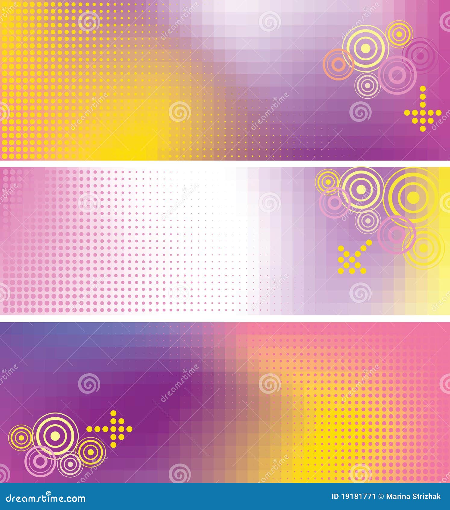 Color banner stock illustration. Illustration of dots - 19181771