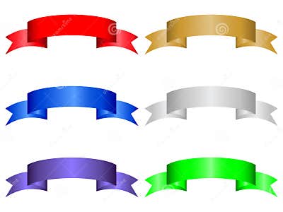 Color banner set 6 stock vector. Illustration of purple - 3971110