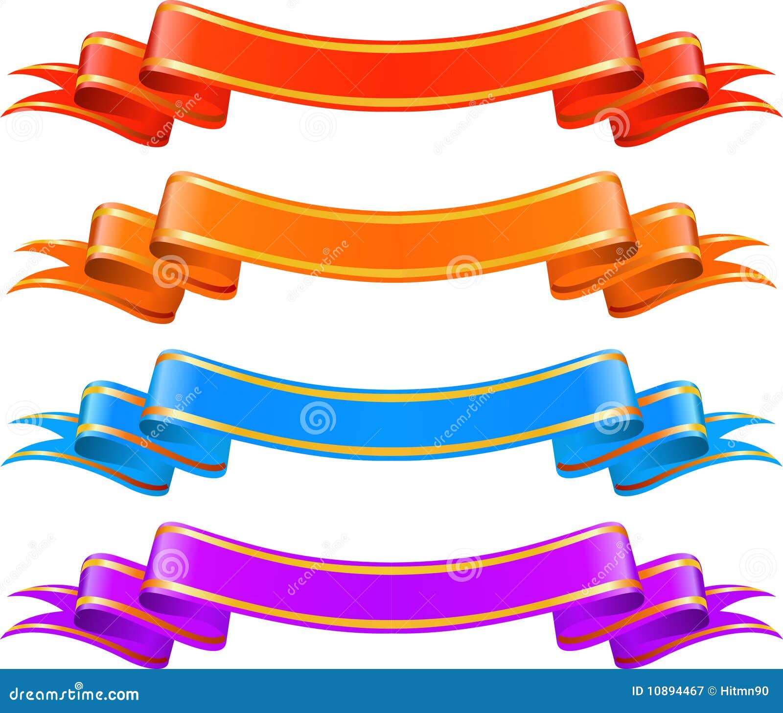 Color banners stock vector. Illustration of element, blue - 10894467