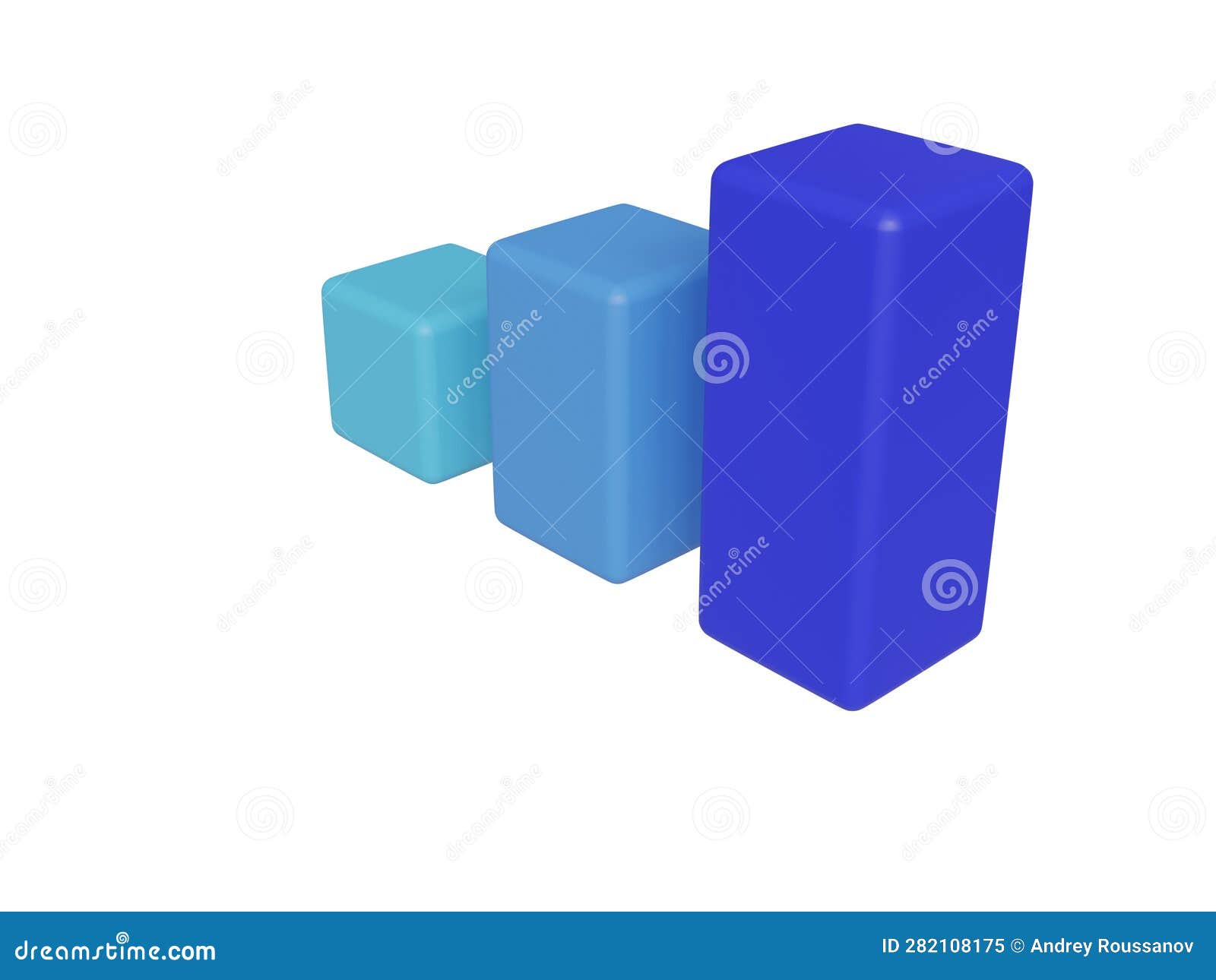 Color Bar Chart. 3d Render. Stock Illustration - Illustration of ...