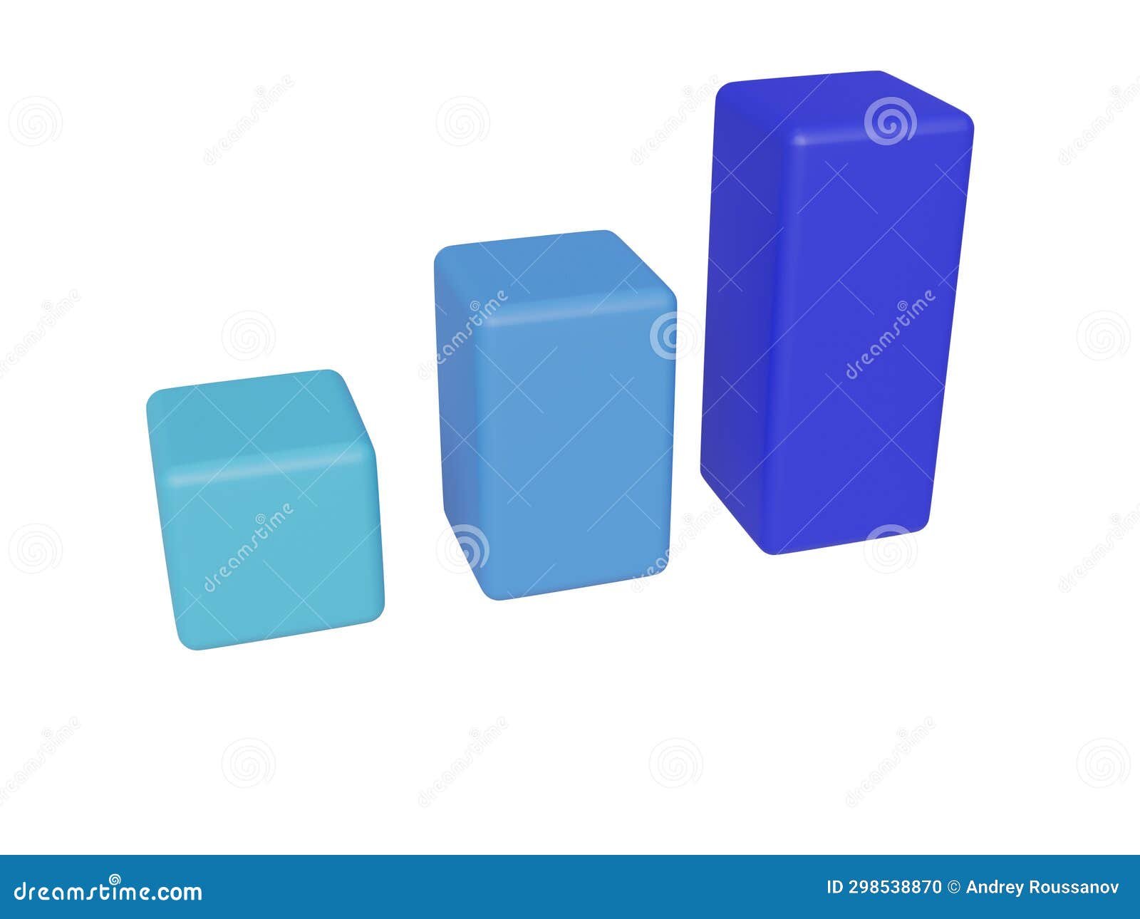 Color Bar Chart. 3d Render. Stock Illustration - Illustration of trade ...