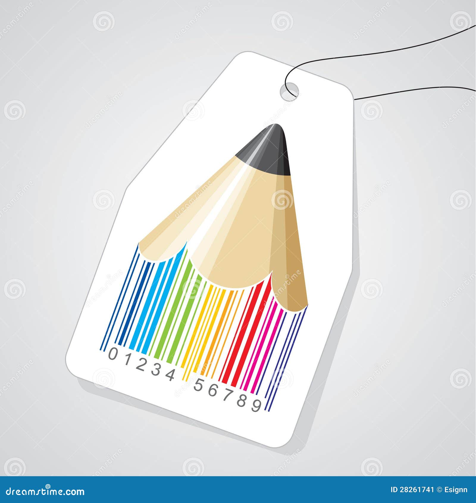 Color bar code pencil stock vector. Illustration of health - 28261741