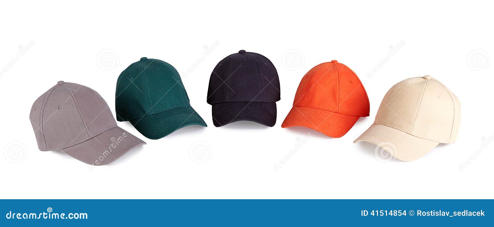 Color baseball caps stock photo. Image of visor, object - 41514854
