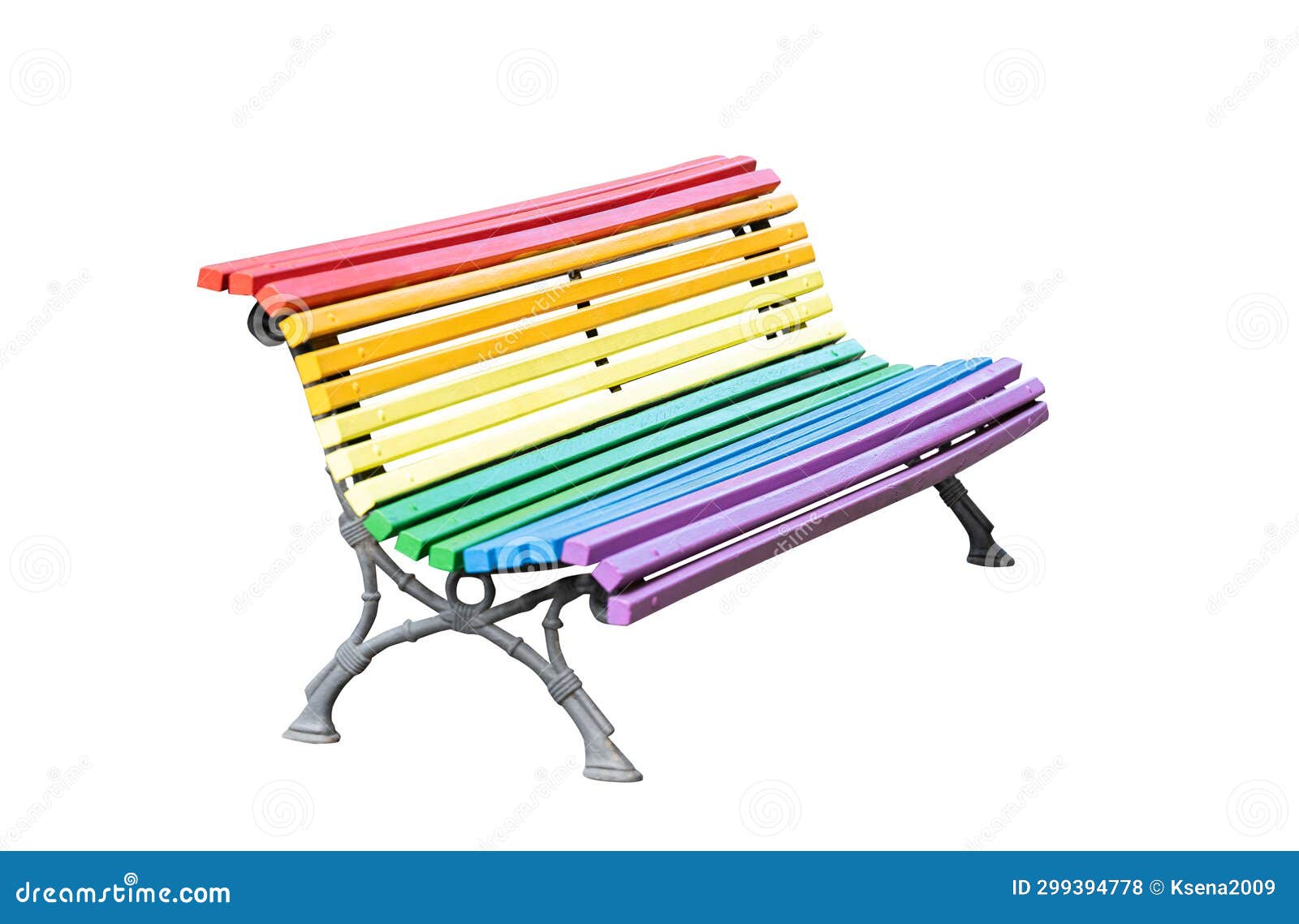 Color bench isolated stock photo. Image of antique, decoration - 299394778