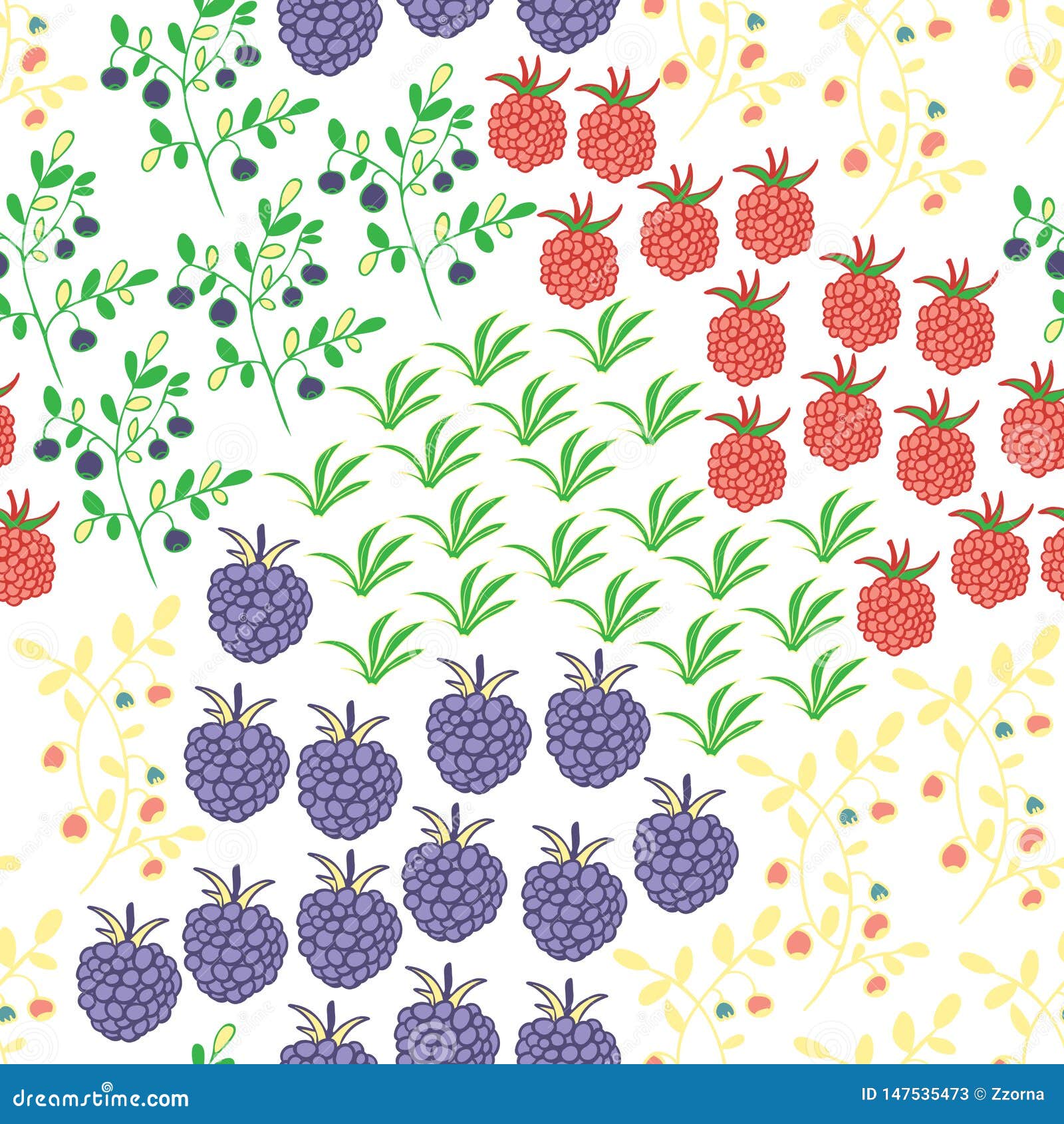 Color berry vector pattern stock vector. Illustration of design - 147535473
