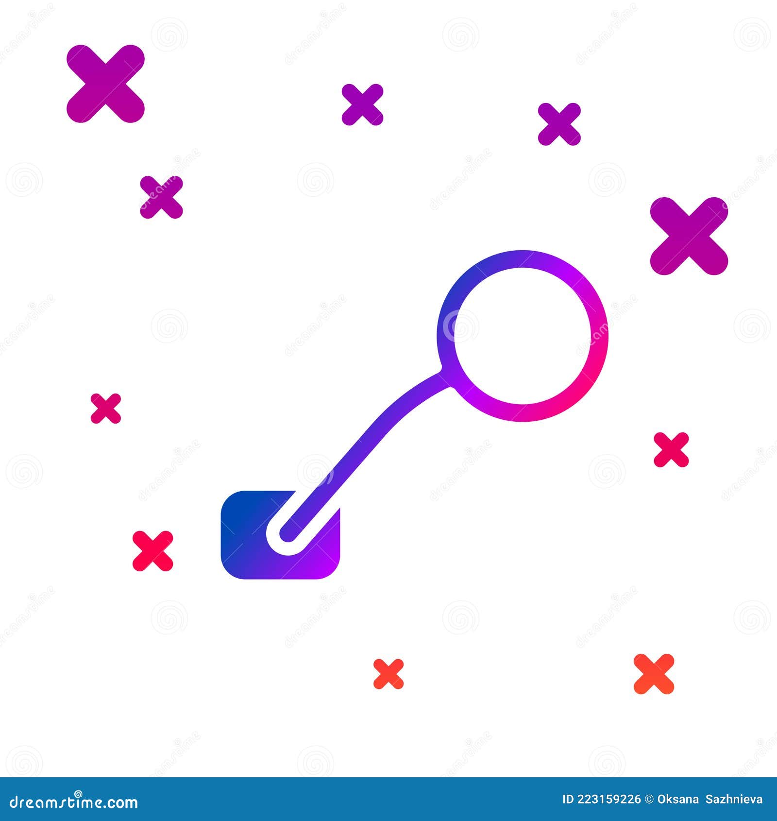 Color Bicycle Rear View Mirror Icon Isolated on White Background ...