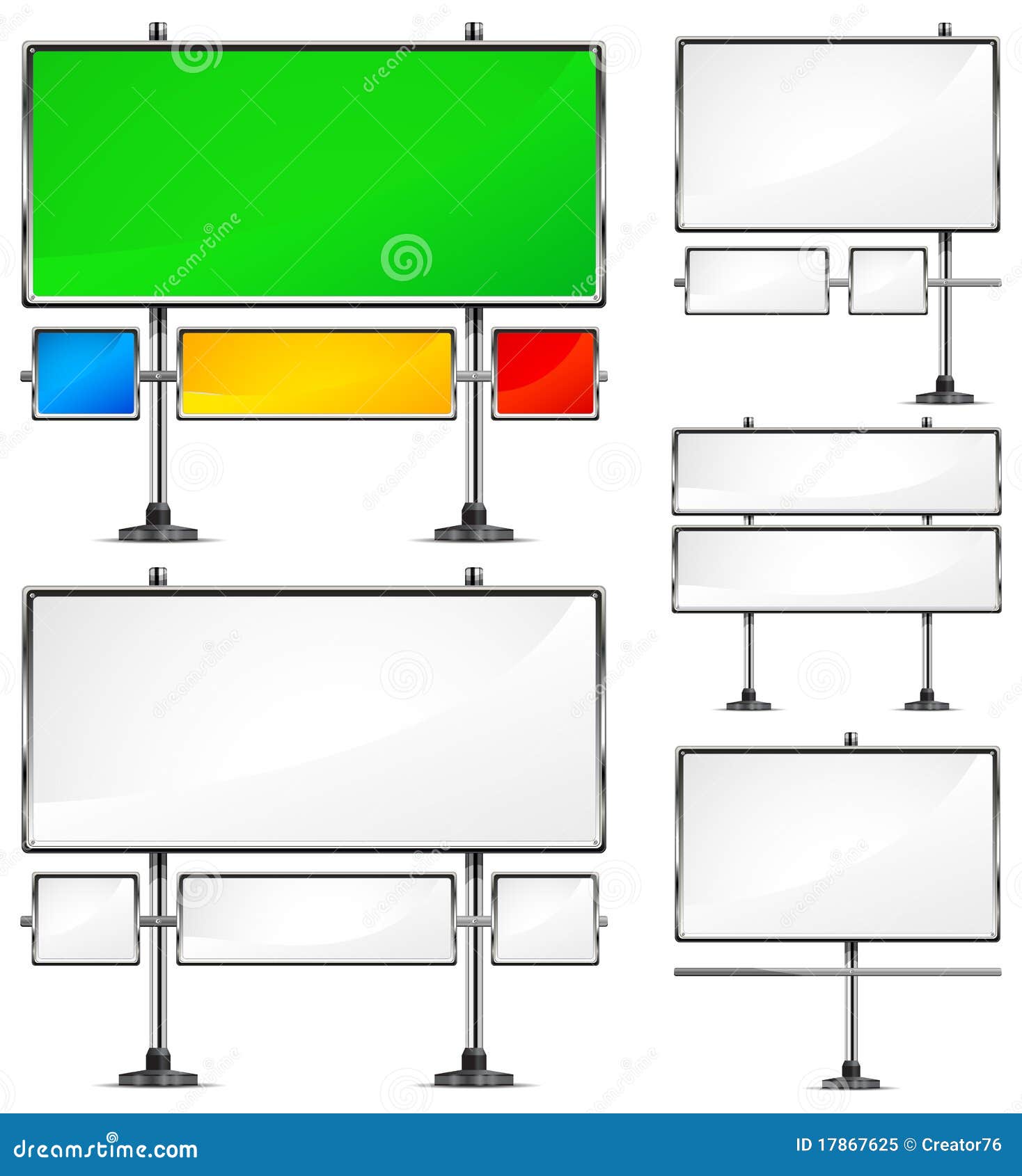 Color billboards stock vector. Illustration of boarding - 17867625