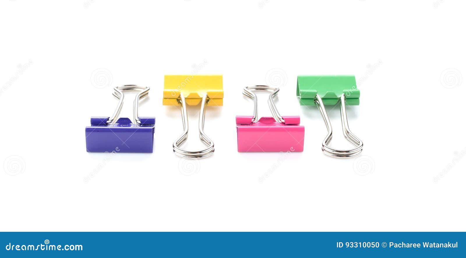 Color Binder Clips. Illustration On White Background For Design Royalty ...