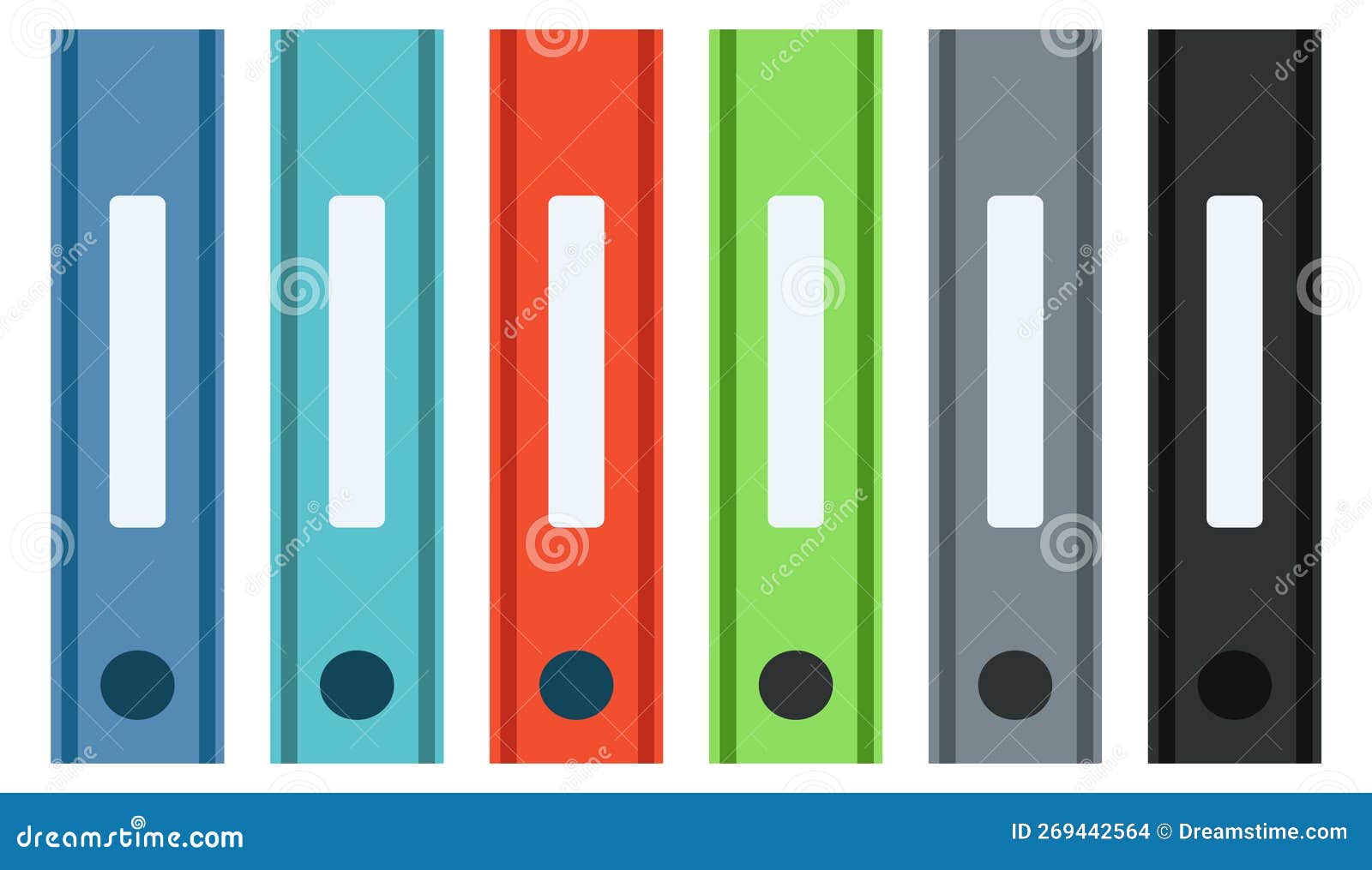 Folders With Paper Sheet And Download Arrow Vector Illustration ...