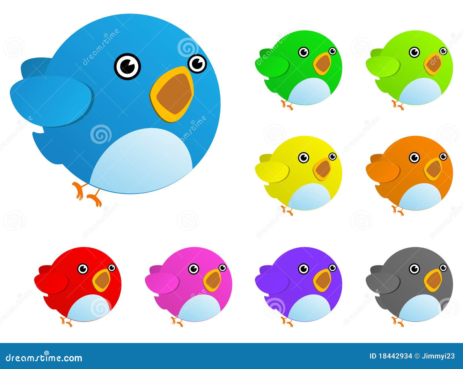 Color bird stock vector. Illustration of alert, cartoon - 18442934
