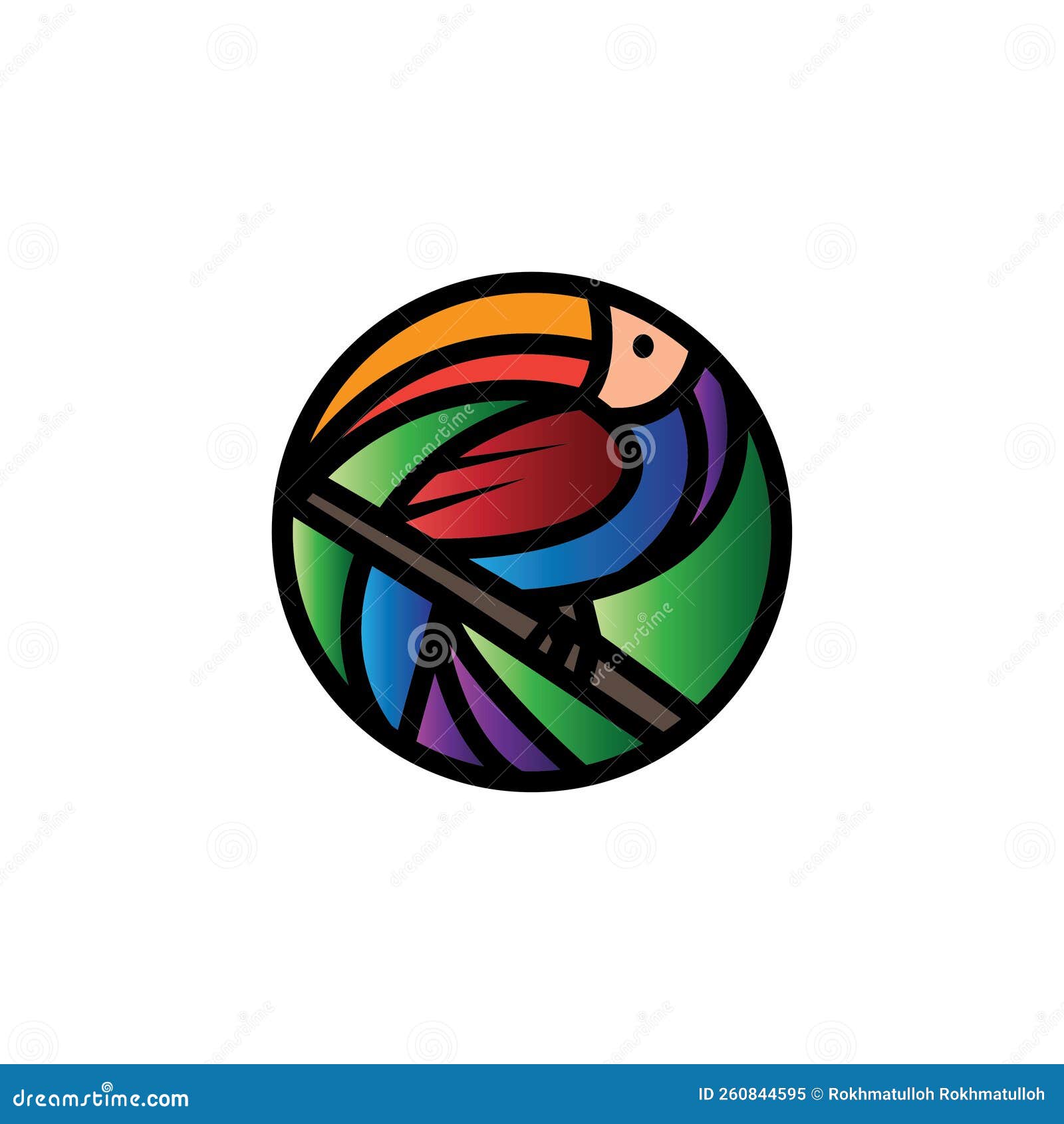 Color Bird Circle Design Illustration Vector Stock Vector ...