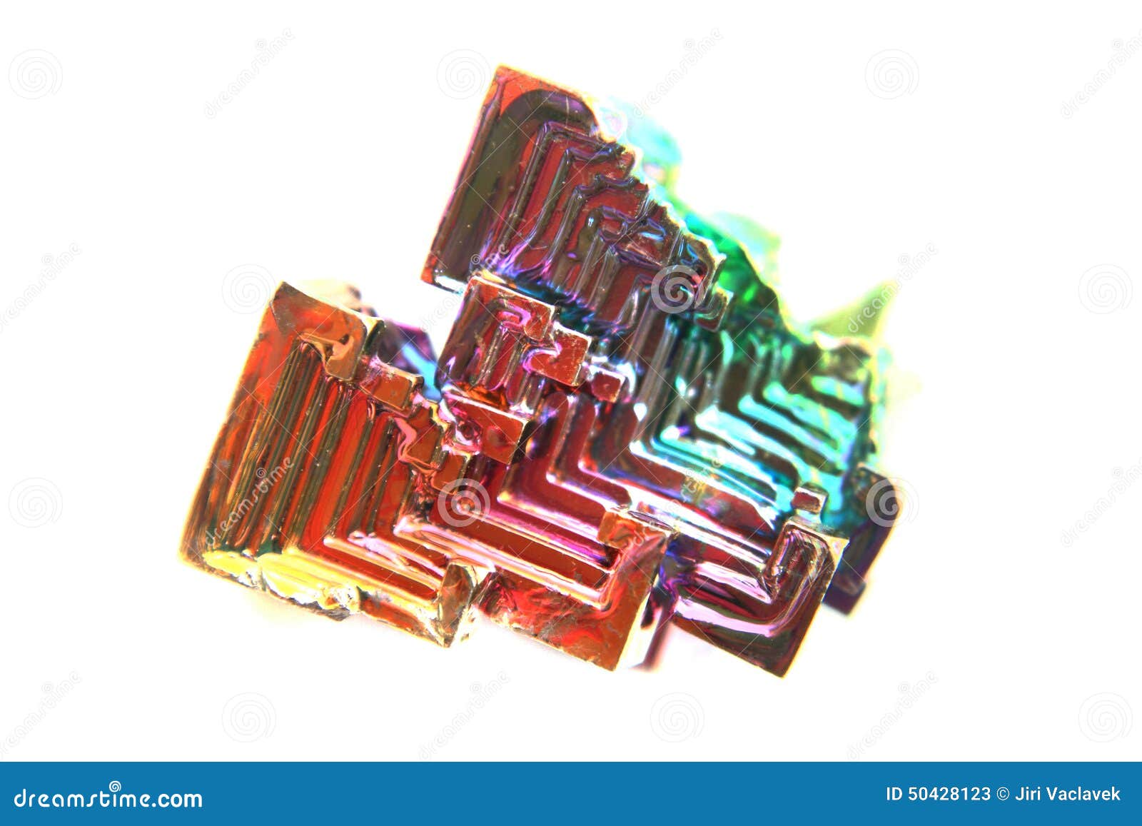 Color Bismuth Crystal Isolated Stock Image - Image of blue, mineral ...