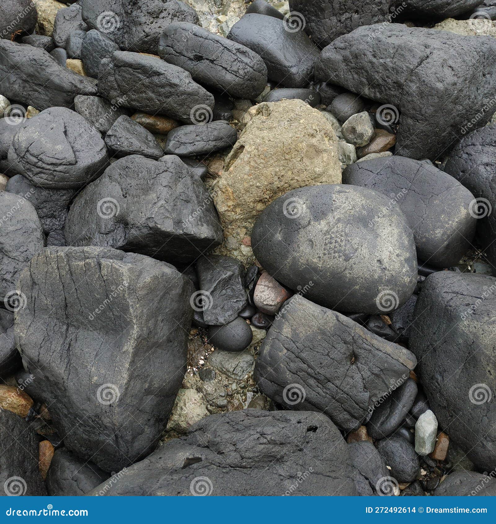Color Black Beach Stone in Kebumen Java Indonesian Stock Photo - Image ...