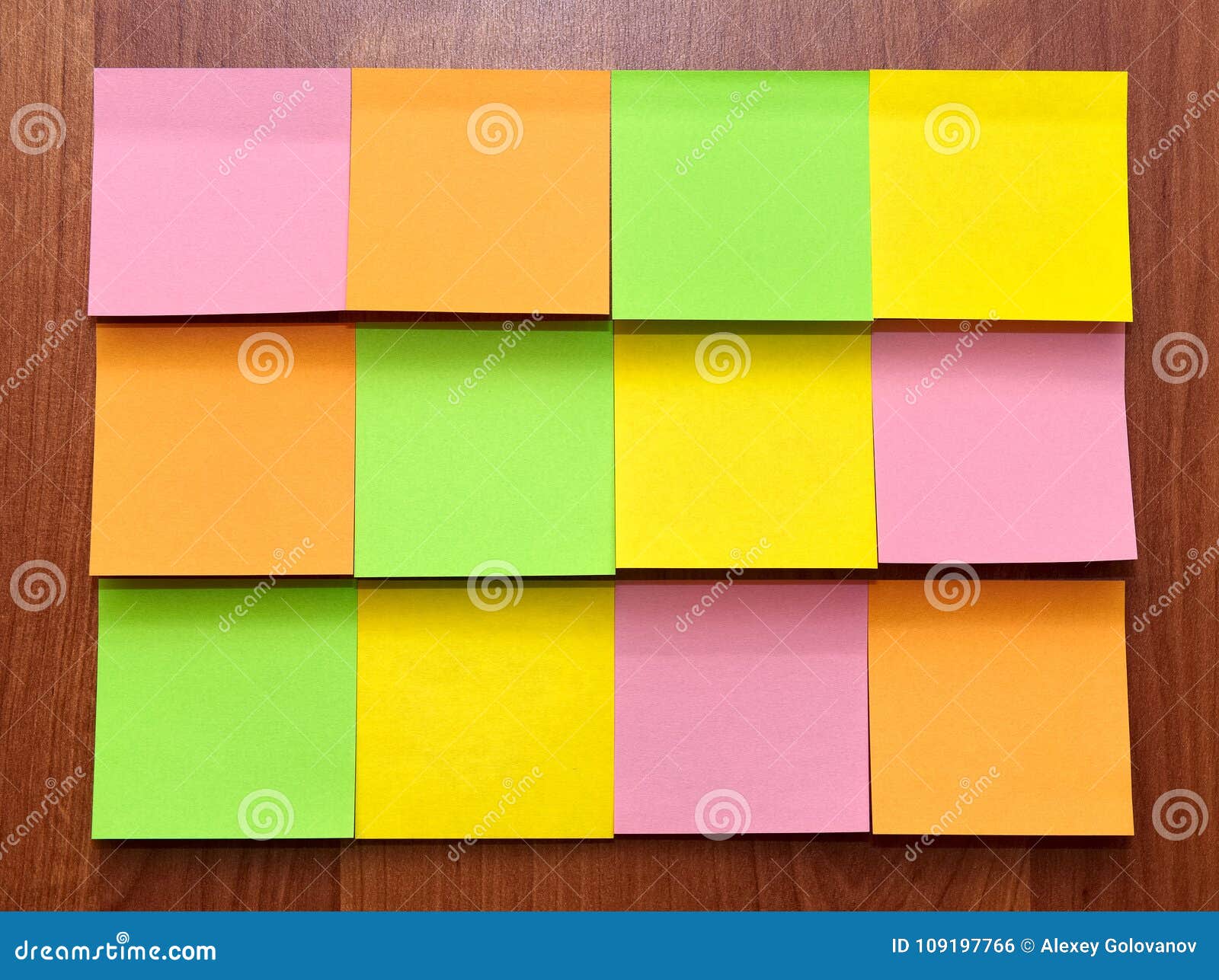 Color blank sticky notes stock photo. Image of business - 109197766