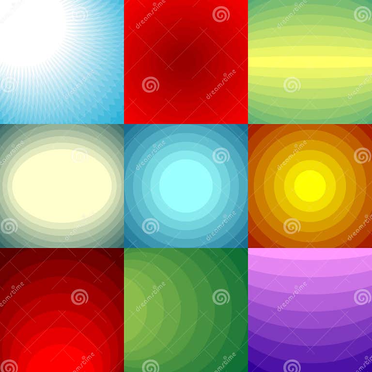 Color Blend Backgrounds Set Stock Vector - Illustration of retro ...