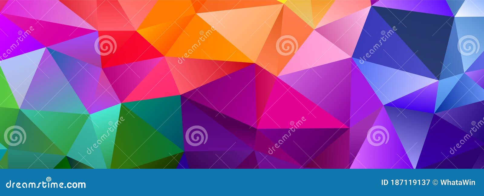 Color Blend Rainbow Trendy Low Poly BG Design Stock Vector ...