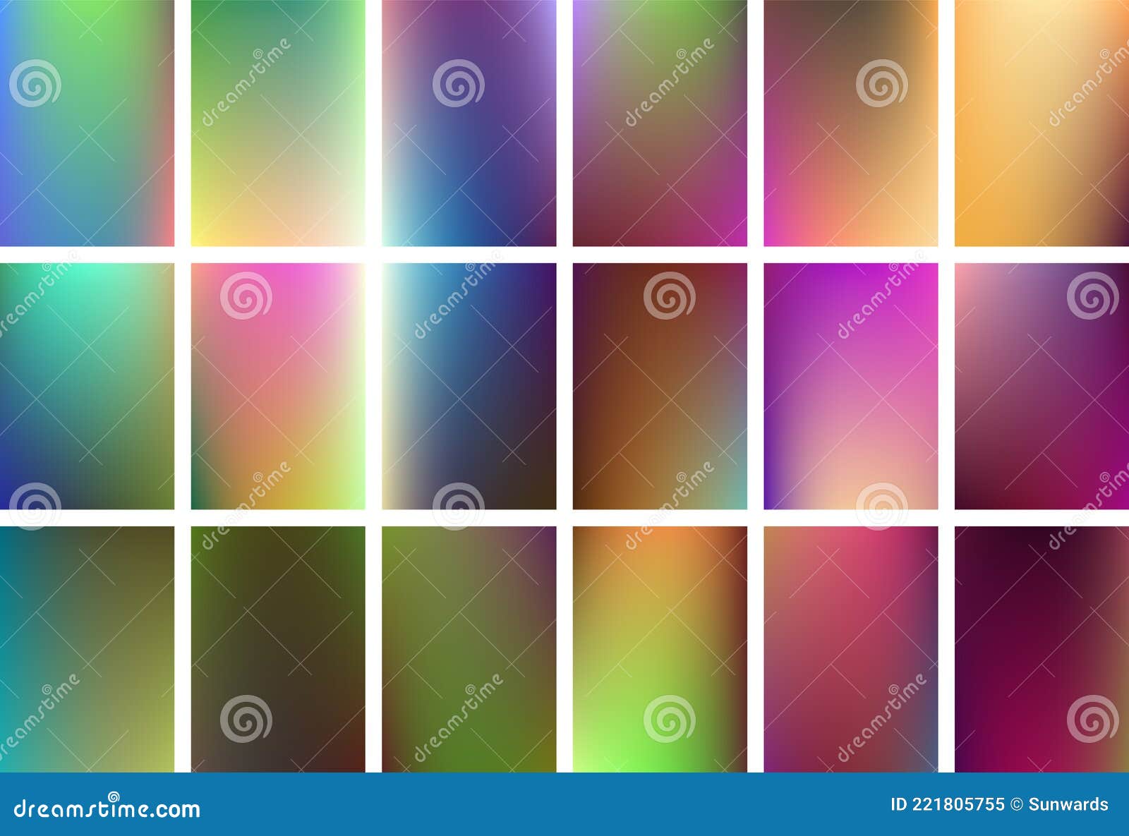 Color Blending Fluid Gradient Backgrounds Vector Collection for Banners ...