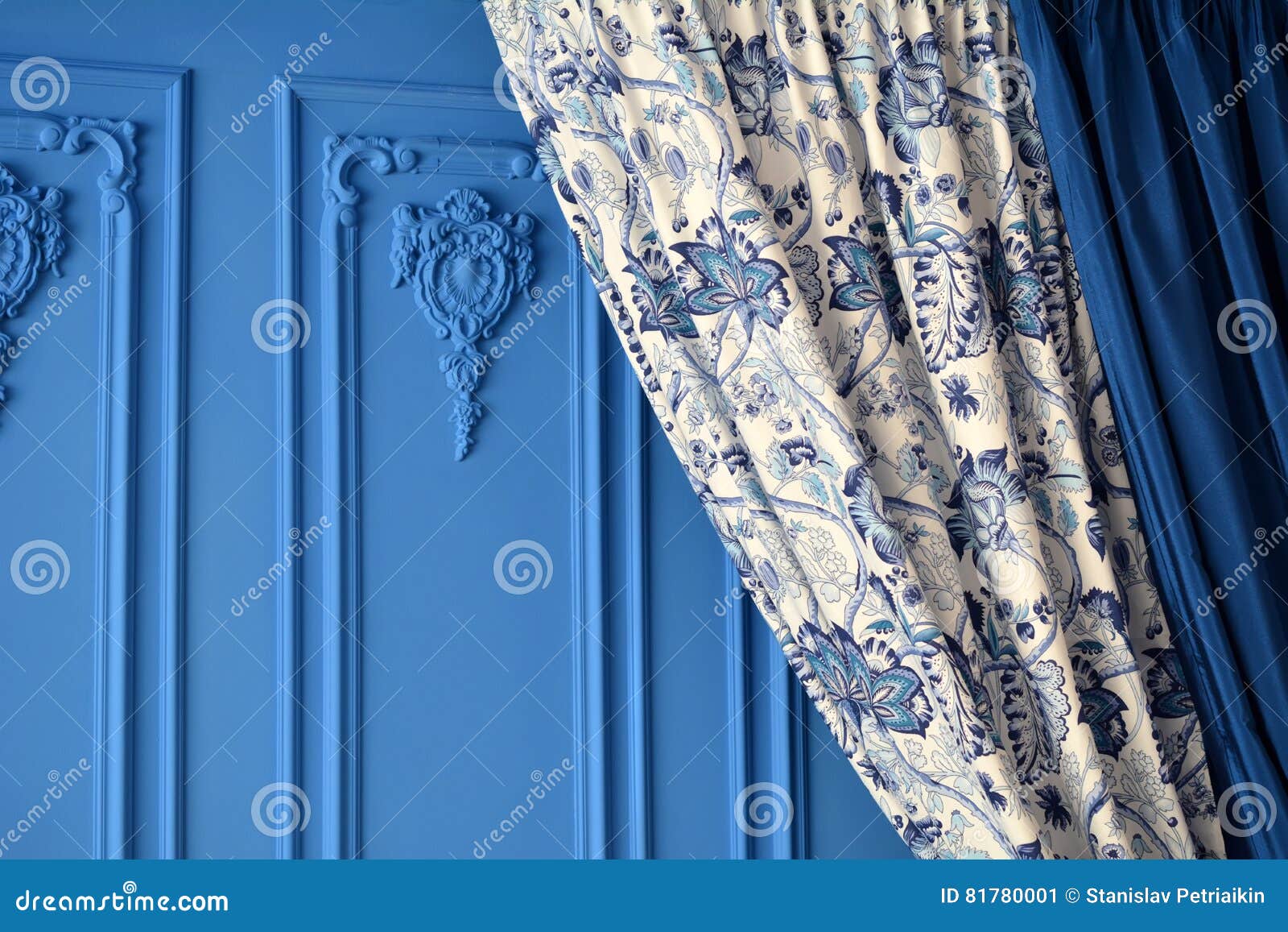 Color Blind on the Blue Wall in the Room Stock Image - Image of indoors ...
