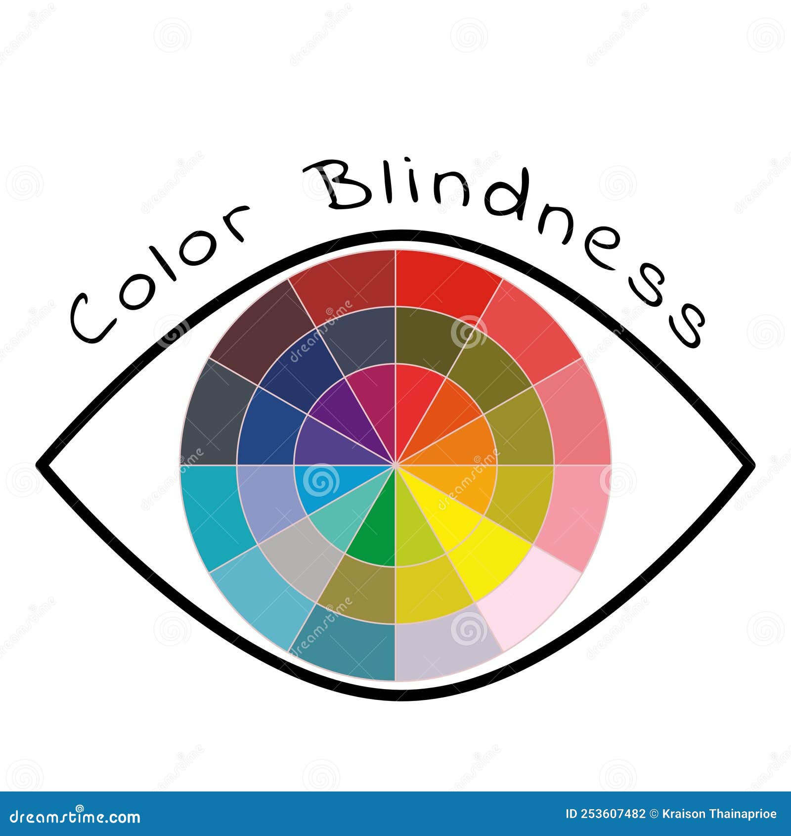 Color Blindness Flat Icon , Vector Stock Vector - Illustration of ...