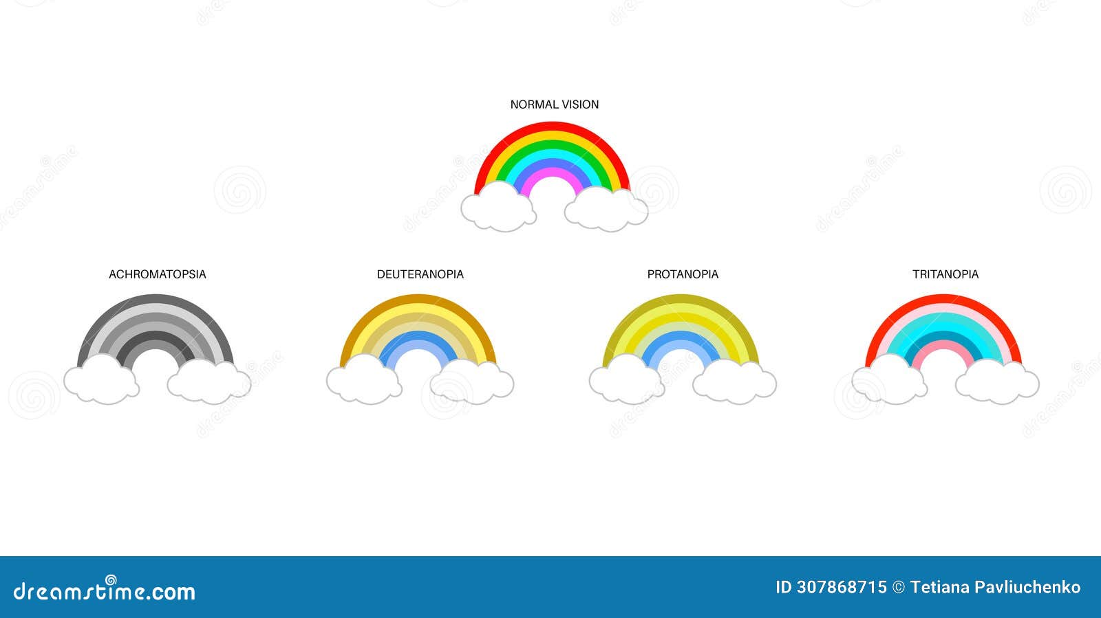 Color Blindness Poster Cartoon Vector | CartoonDealer.com #306195563