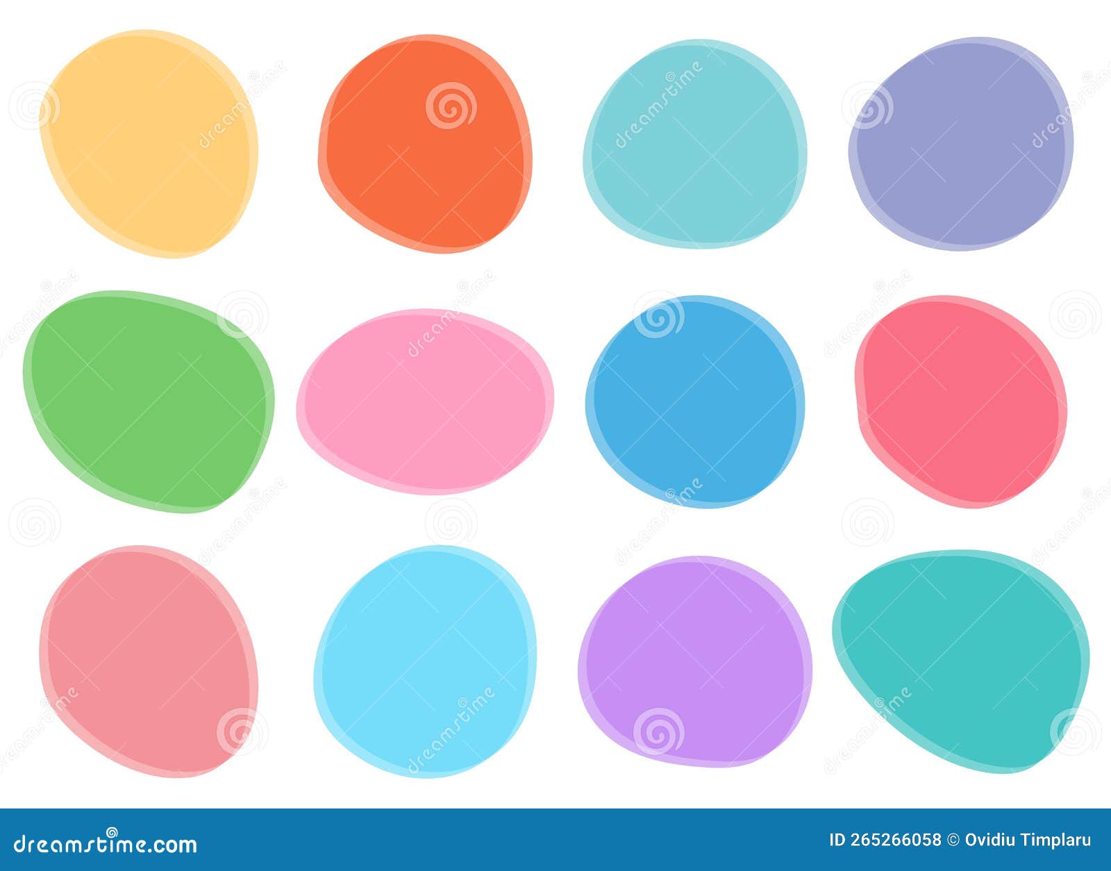 Color Blob Banner Vector Illustration Isolated on White Stock ...