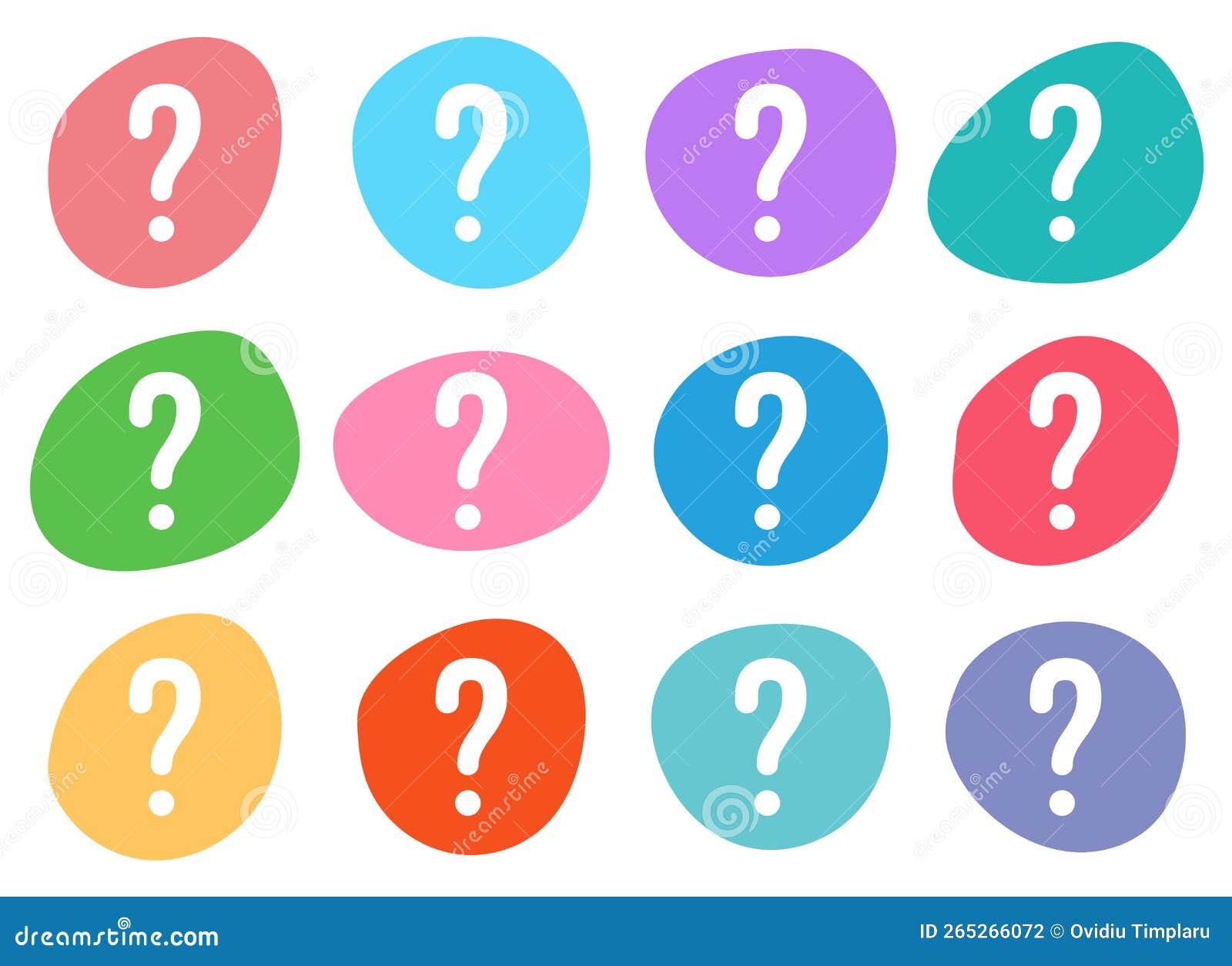 Color Blob Shapes. Abstract Amorphous Liquid Forms, Random Organic ...