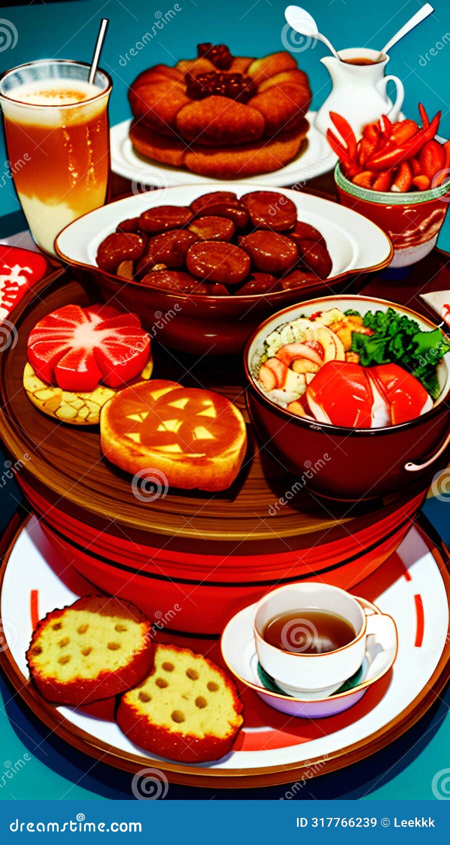 Color Block Background Cartoon Illustration Dreamy Background Design ...