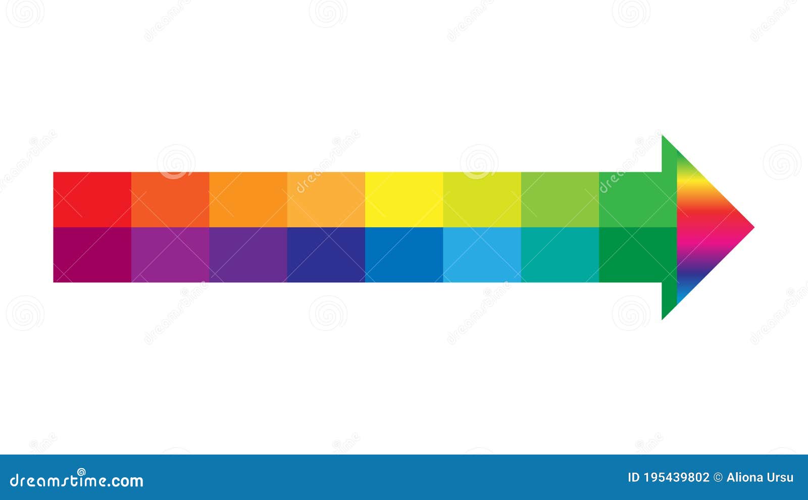 Color blocked arrow stock vector. Illustration of cell - 195439802