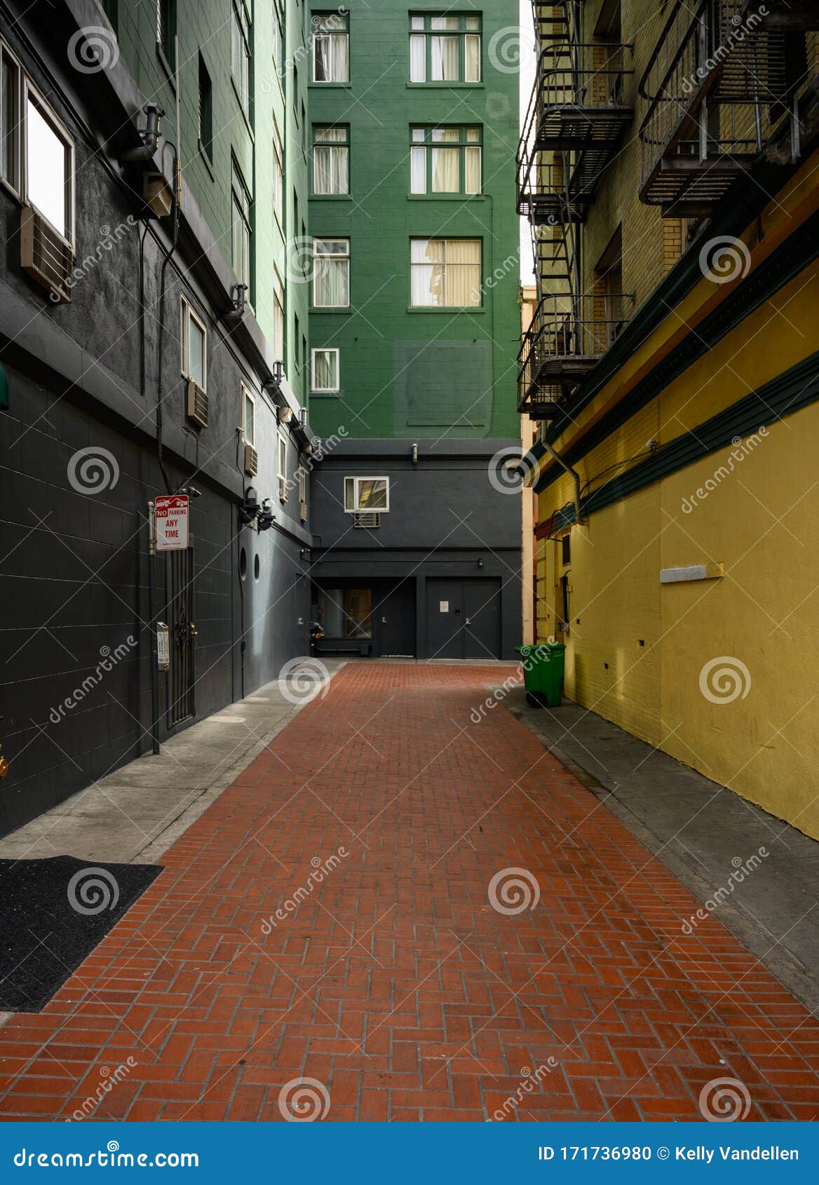 Color Blocking in Alley stock photo. Image of steep - 171736980