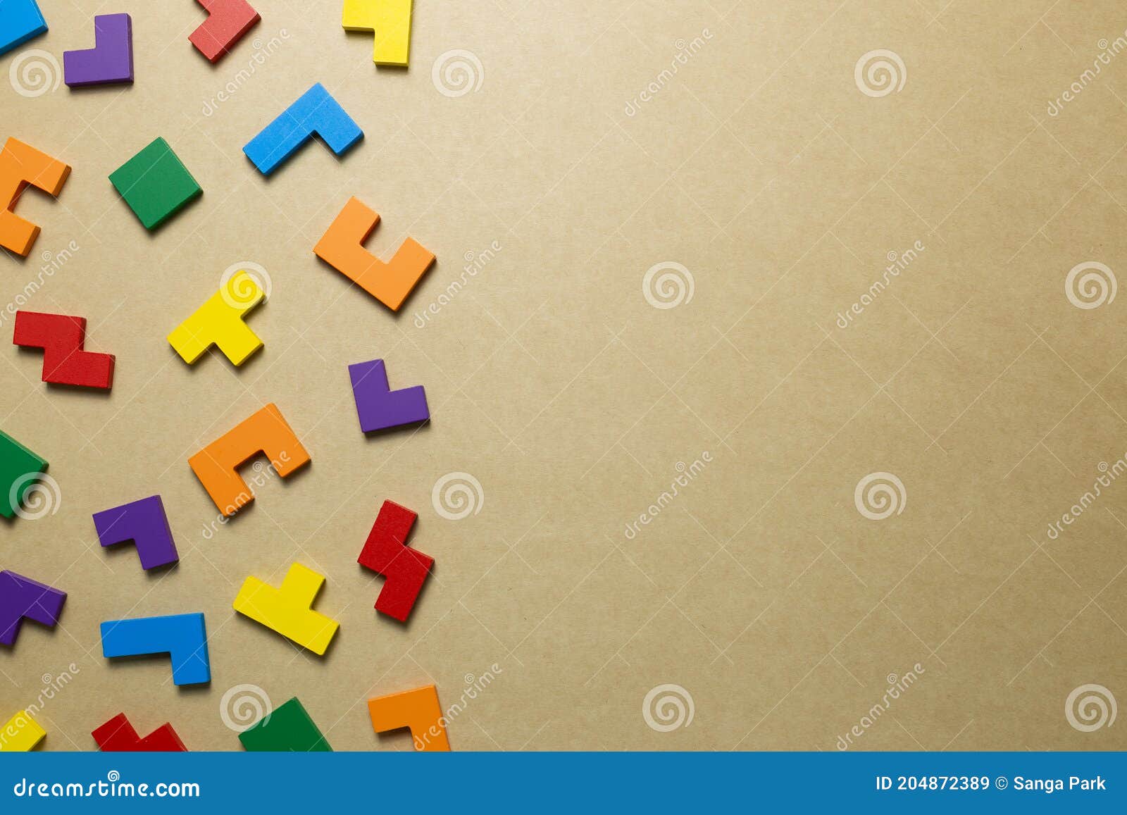 Color Blocks on Brown Background Stock Image - Image of complete ...